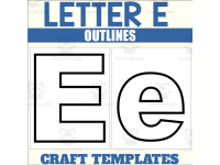 Letter E Outlines for Alphabet Crafts by Teach Simple