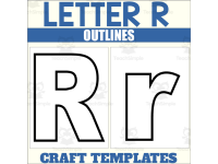 Letter R Outlines for Alphabet Crafts by Teach Simple