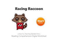 Letter R Racing Raccoon Reading Comprehension Digital Worksheet by ...