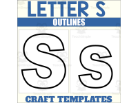 Letter S Outlines for Alphabet Crafts by Teach Simple