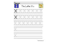Letter X Handwriting Practice Worksheet by Teach Simple