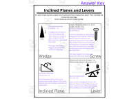 Levers and Inclined Planes Worksheet by Teach Simple