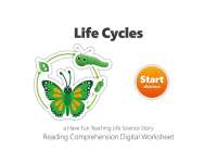 Life Cycles Reading Comprehension Digital Worksheet by Teach Simple