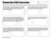 Liquid Volume and Unit Conversions Worksheets by Teach Simple