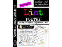 List Poetry Writing | Posters & Graphic Organizers by Teach Simple