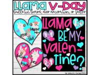 Llama Valentine's Day Bulletin Board Kit, Door Decoration Set, or ...