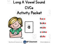 Long A CVCe Vowel Sound Activity Packet and Worksheets by Teach Simple
