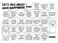 Luck + Happiness Speaking Game by Teach Simple