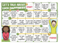 Luck + Happiness Speaking Game by Teach Simple