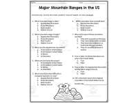 Major US Mountains Reading Packet by Teach Simple