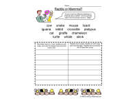 Mammal VS Reptile Worksheet by Teach Simple