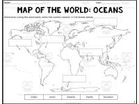 Map of the World Labeling Worksheets by Teach Simple