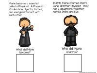Marie Curie Adapted Book, Printable, Color and BW, Special Ed by Teach ...