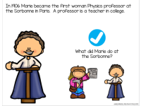 Marie Curie Adapted Book Slide Deck for Special Ed by Teach Simple
