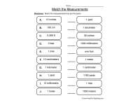 Match the Measurements Worksheet by Teach Simple