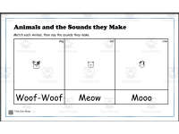 Matching Animals & Sounds they Make Early Learners, Preschool ...