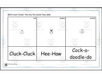 Matching Animals & Sounds they Make Early Learners, Preschool ...