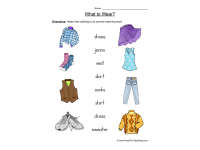 Matching Clothing Worksheet by Teach Simple