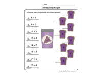 Matching Division Worksheet by Teach Simple