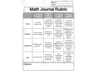 Math Journal Rubric: Assess Middle School Mathematical Practice ...