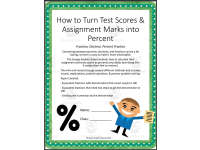 Math Mini Unit: Converting Scores into Percentages by Teach Simple