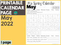 May 2022 Calendar Page by Teach Simple