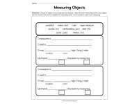 Measuring Objects Worksheet by Teach Simple