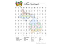Michigan Word Search Worksheet by Teach Simple
