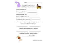 Michigan Worksheet by Teach Simple