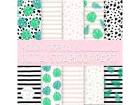 Modern Tropical Leaves Digital Paper | 12" x 12" by Teach Simple