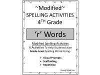 Modified Spelling Activities | List of 'r' Words by Teach Simple