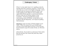 Modified Spelling Activities | List of 'r' Words by Teach Simple