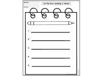 Modified Spelling Activities | List of 'u' Words by Teach Simple