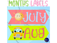 Months of the Year Printable Labels by Teach Simple