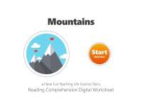 Mountains Reading Comprehension Digital Worksheet by Teach Simple