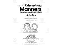 Mrs. E's Extraordinary Manners, Courtesy and Social Skills Activities ...