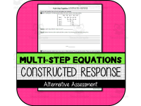 Multi-Step Equation Constructed Response by Teach Simple