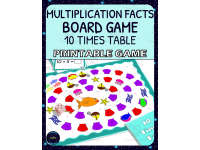 Multiplication fact practice Board Game - 10 Times Table by Teach Simple