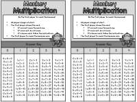 Multiplication Facts - Review 0-4 Printable Game by Teach Simple