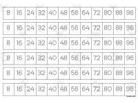 Multiplication Facts Writing | Strip Lines Set 8B by Teach Simple