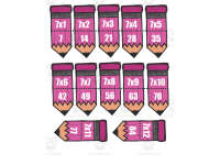 Multiplication Pencil Matching Cards Activity by Teach Simple