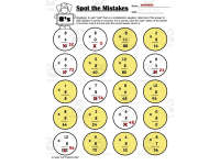 Multiplication Worksheets - Spot the Mistakes by Teach Simple