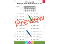 Multiply and Divide Whole Numbers by 10, 100 and 1000 Worksheets by ...