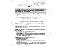 Mystery, Thriller, Horror, Suspense Book Report by Teach Simple