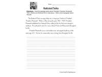National Parks Report Worksheet by Teach Simple