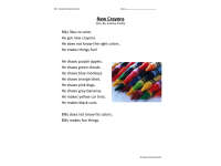 New Crayons Reading Comprehension Worksheet by Teach Simple