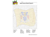 New Jersey Word Search Worksheet by Teach Simple