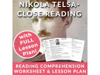 Nikola Tesla - Close Reading Comprehension Worksheet & Lesson Plan by ...