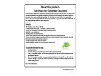 No Copy Emergency Sub Plans by Teach Simple