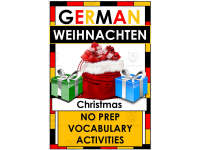 NO PREP German Vocabulary Worksheets and ANSWER KEY - Christmas ...